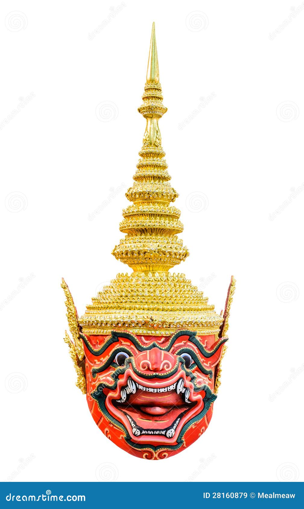 Thai giant khon mask stock image. Image of thailand, theater - 28160879