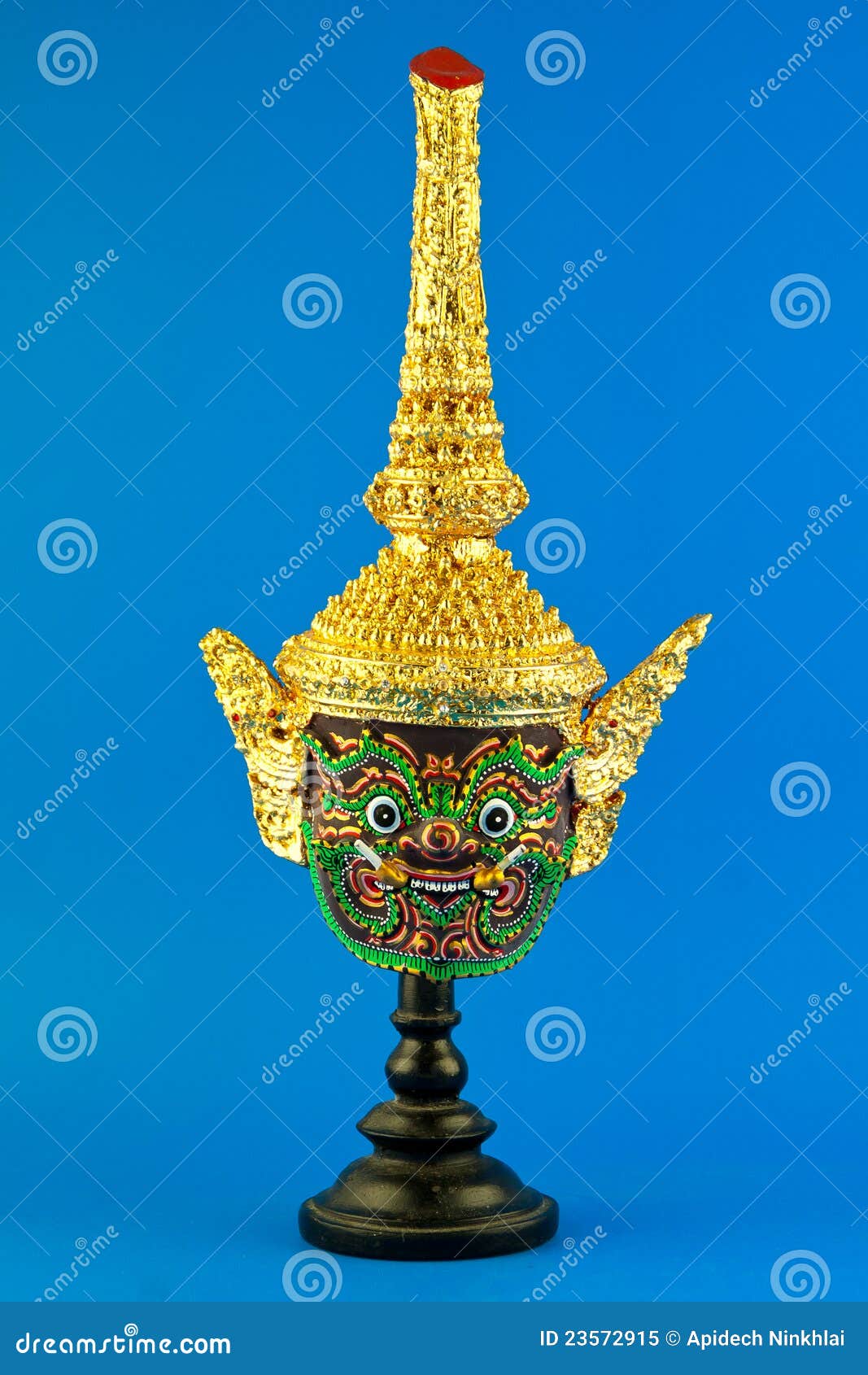 Thai giant mask stock image. Image of head, blue, ancient - 23572915
