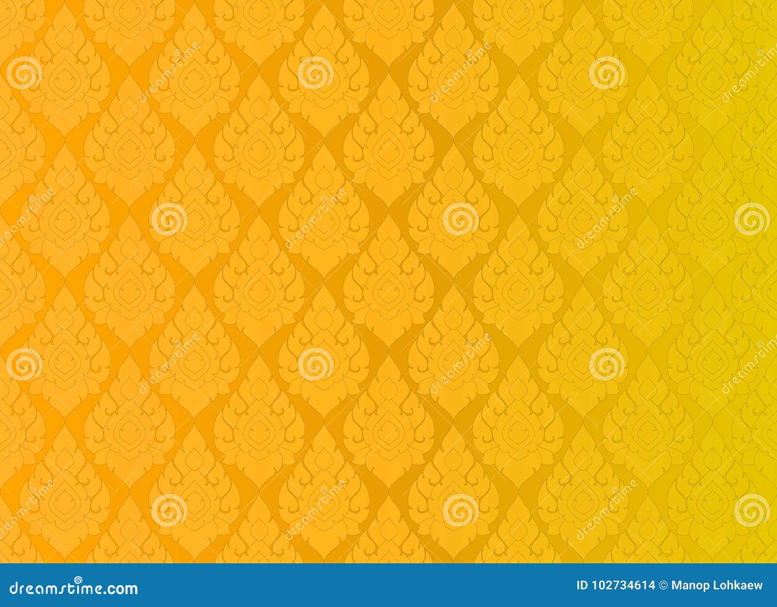 Thai Golden Vintage Pattern Vector Abstract Background Stock Vector ...