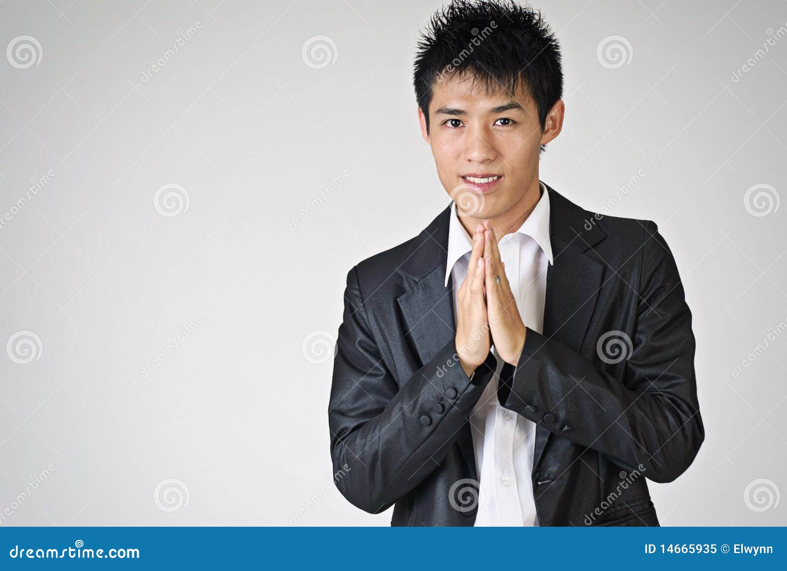 Thai greeting gesture stock image. Image of confident - 14665935