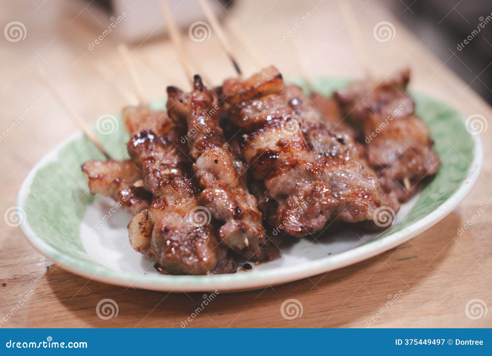 Thai Grilled Pork Neck Or Kor Moo Yang Street Food, Popular Menu Of ...