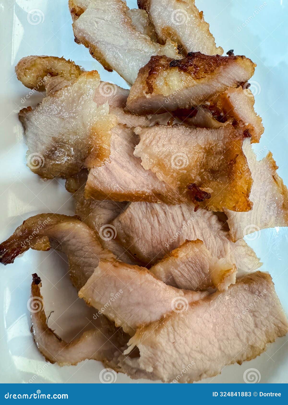 Thai grilled pork neck stock image. Image of meal, asia - 324841883