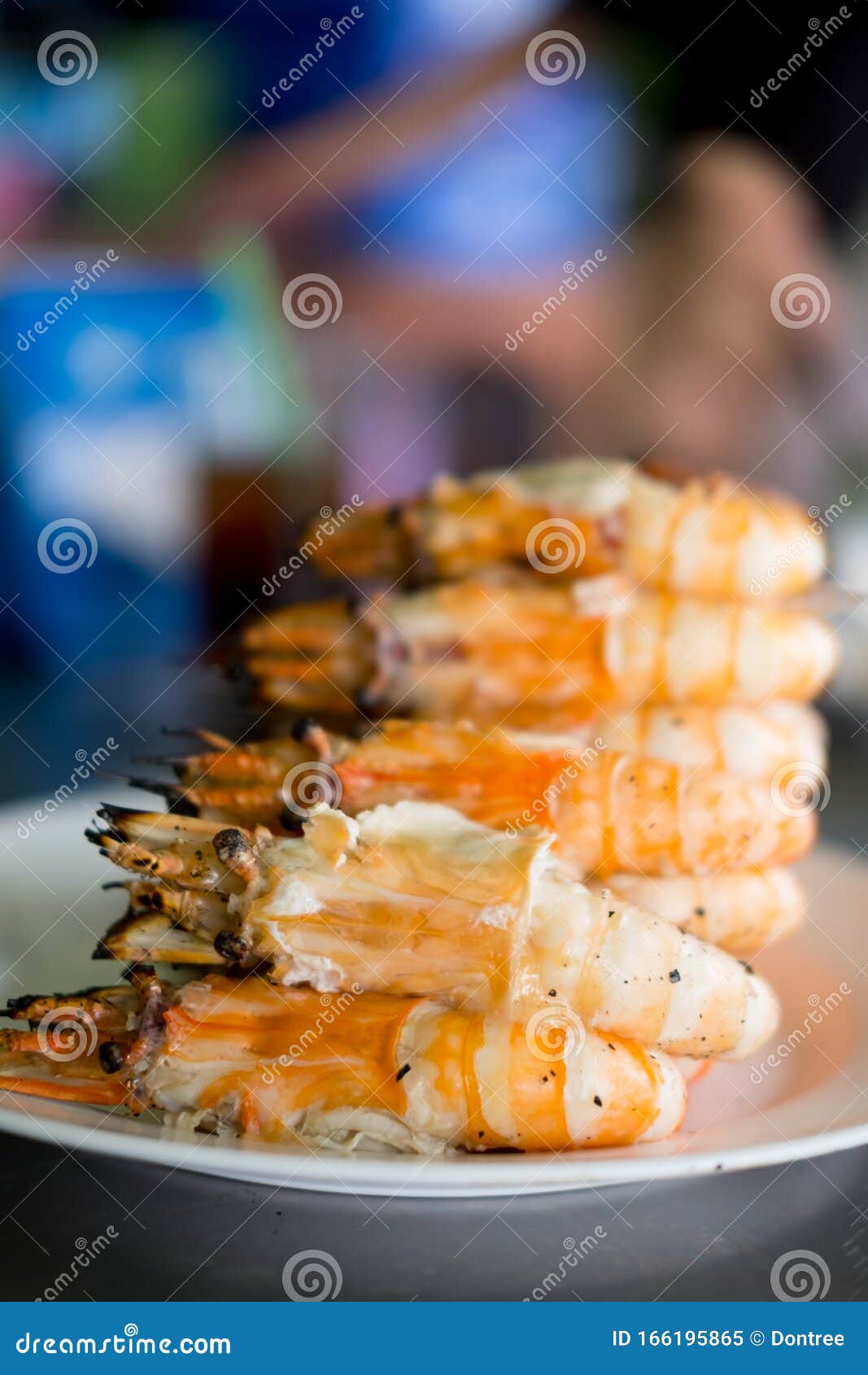 Thai Grilled Prawns Shrimps without the Shell Stock Image - Image of ...