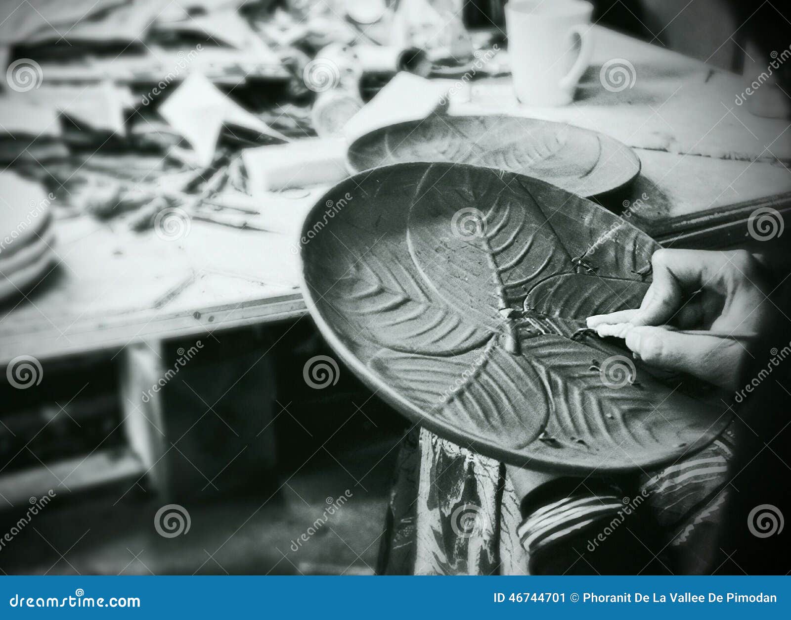 Thai handicraft. stock image. Image of handicraft, pottery - 46744701