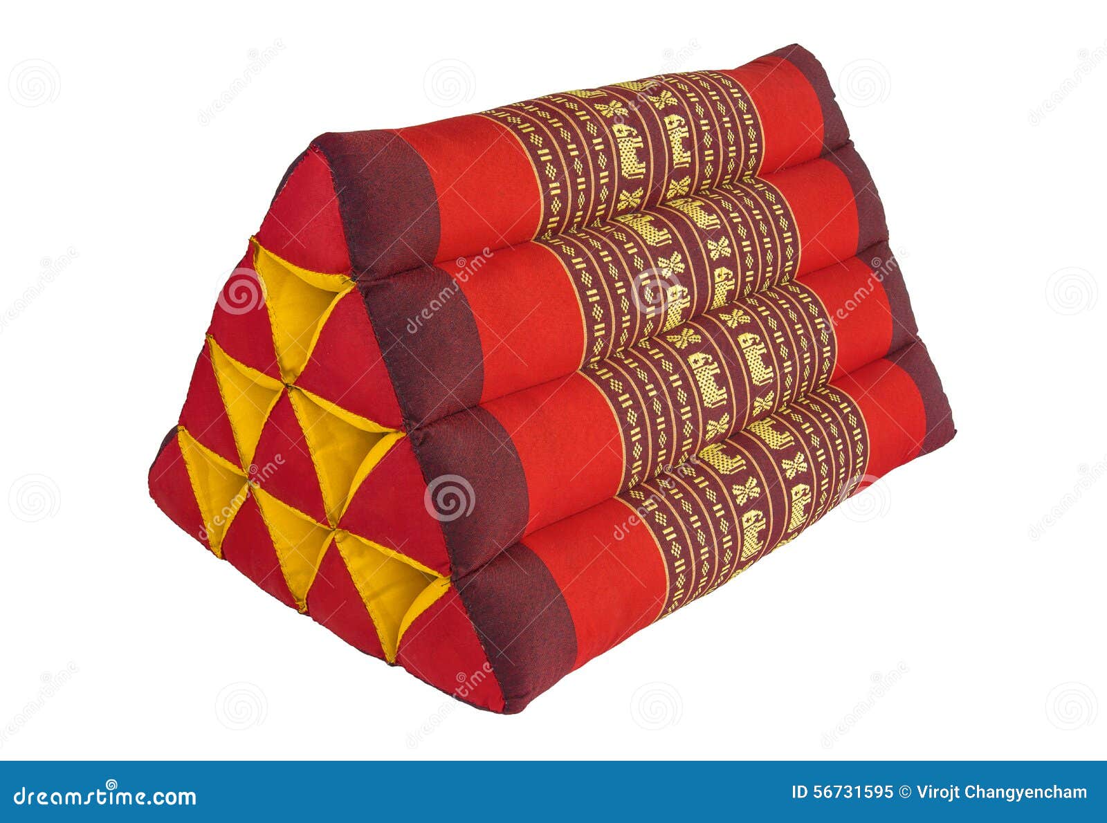 Thai Handwork Triangle Pillow Stock Image - Image of couch, house: 56731595