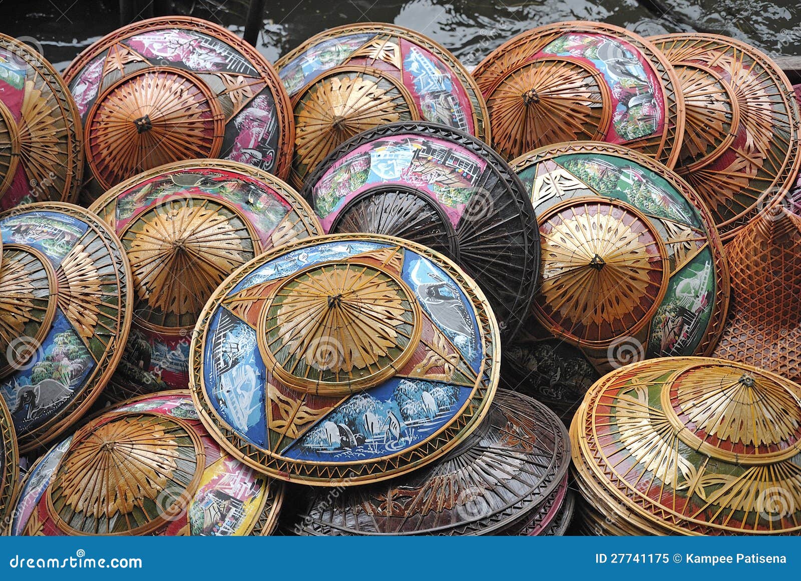 Thai Hat in Floating Market Stock Image - Image of rural, asia: 27741175