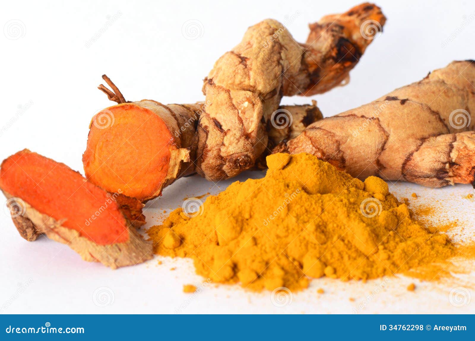 Thai Herbal Medicine from Tumeric Roots. Stock Photo - Image of powder ...