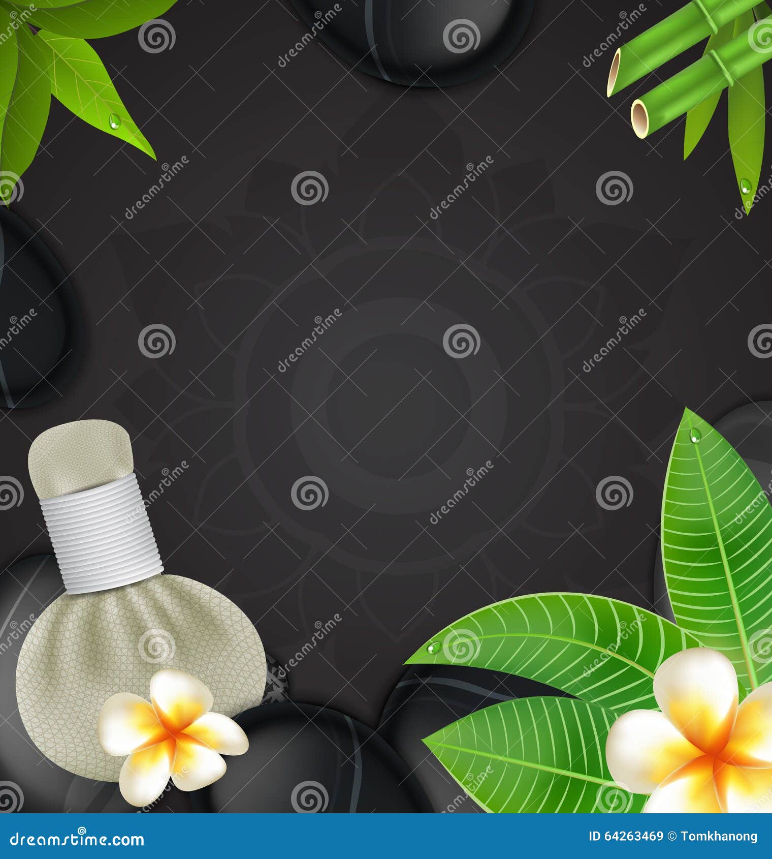 Thai Herbs Massage Spa with Compress Herbs Natural Background Stock ...