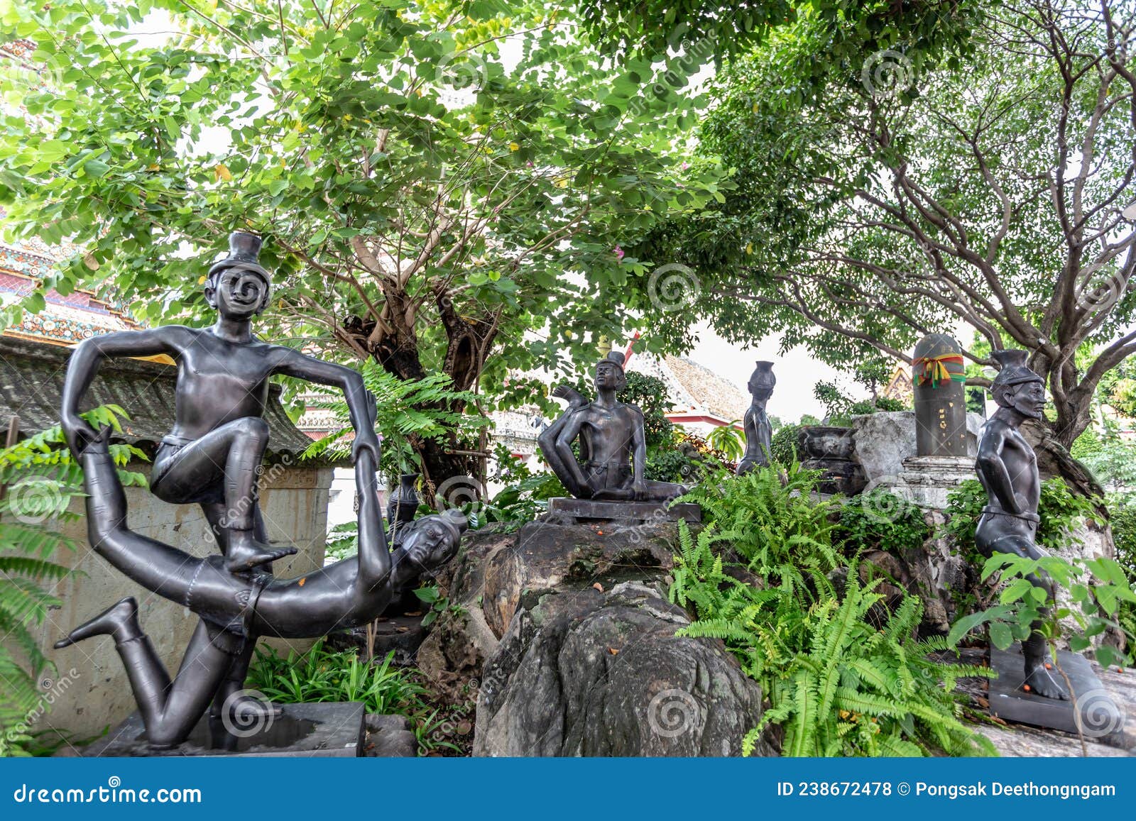 Thai Hermit Exercise Wat Pho Stock Photo - Image of asia, physical ...