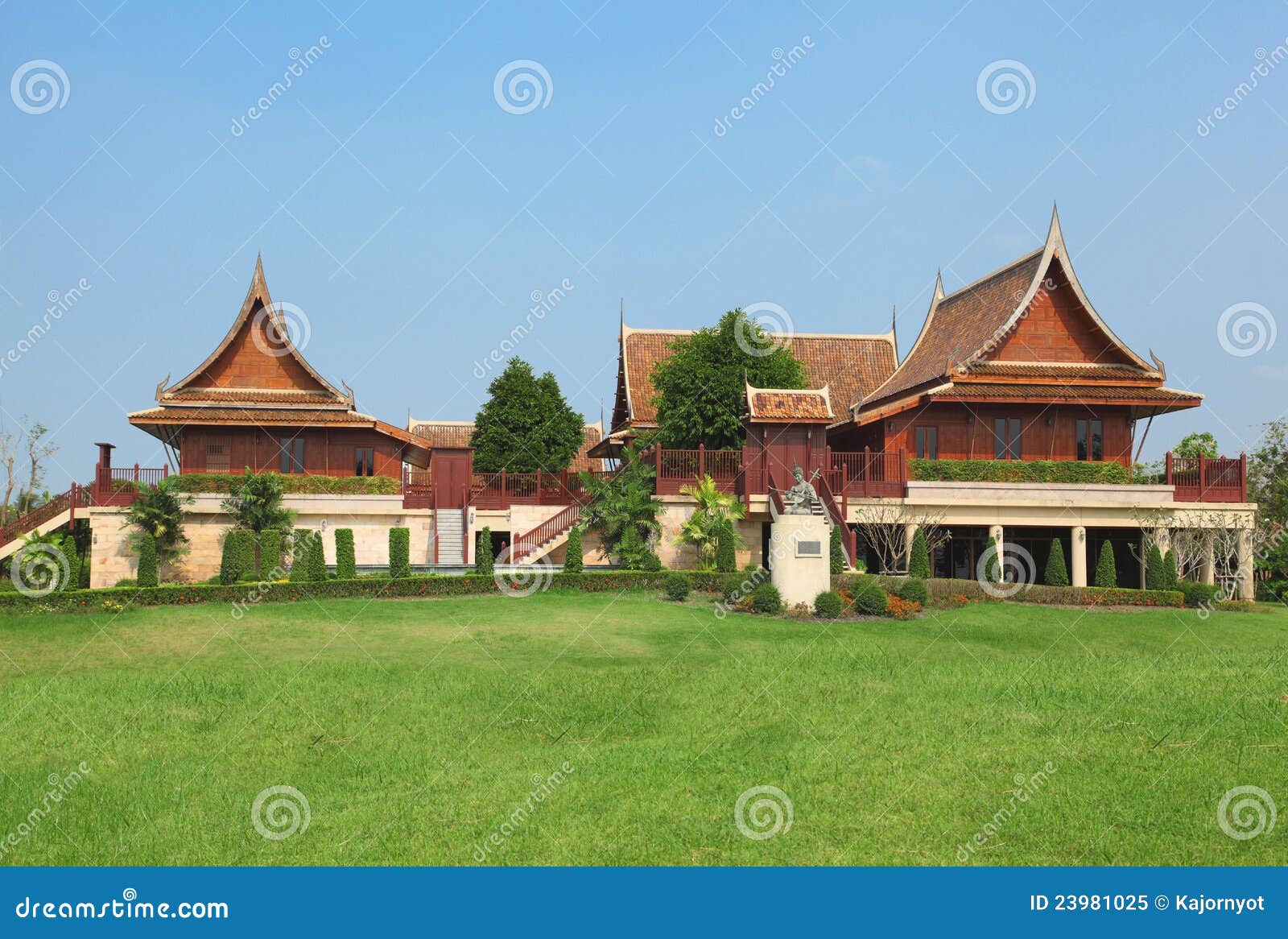 Thai house style stock image. Image of architect, interier - 23981025