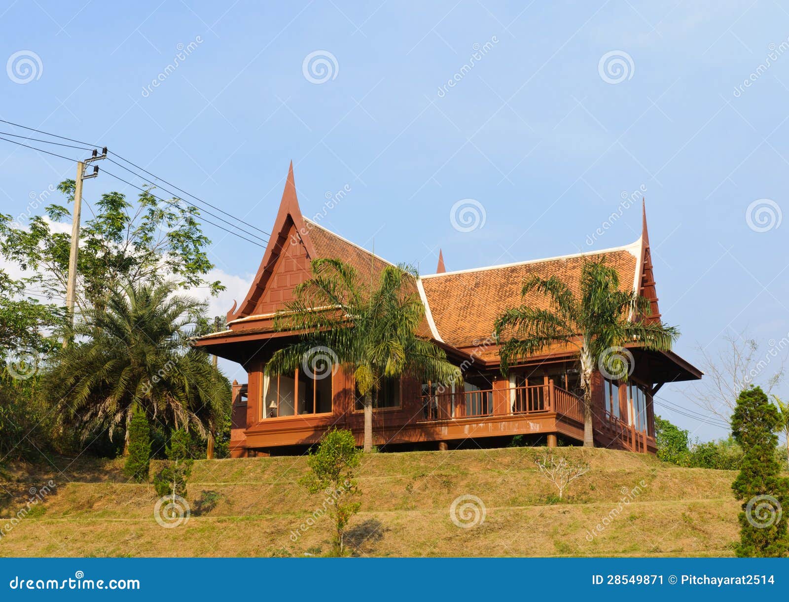 Thai house style stock image. Image of holiday, paradise - 28549871