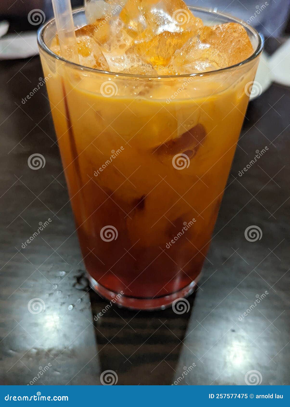 Thai Iced Tea Sweet Milk Ice Drink Cool Stock Image - Image of glass ...