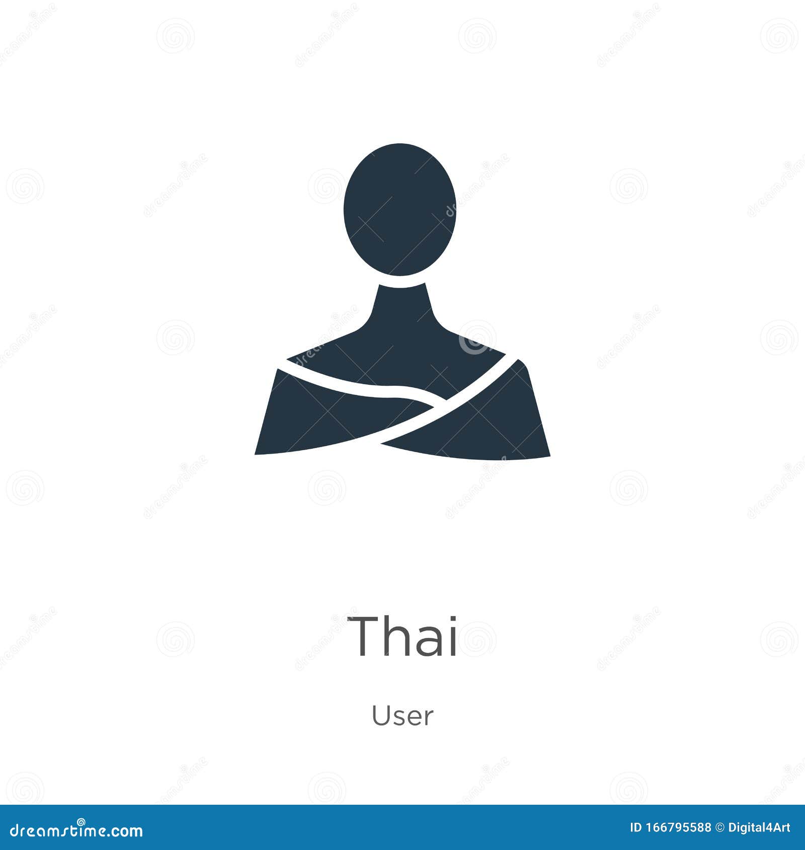 Thai Icon Vector. Trendy Flat Thai Icon from User Collection Isolated ...