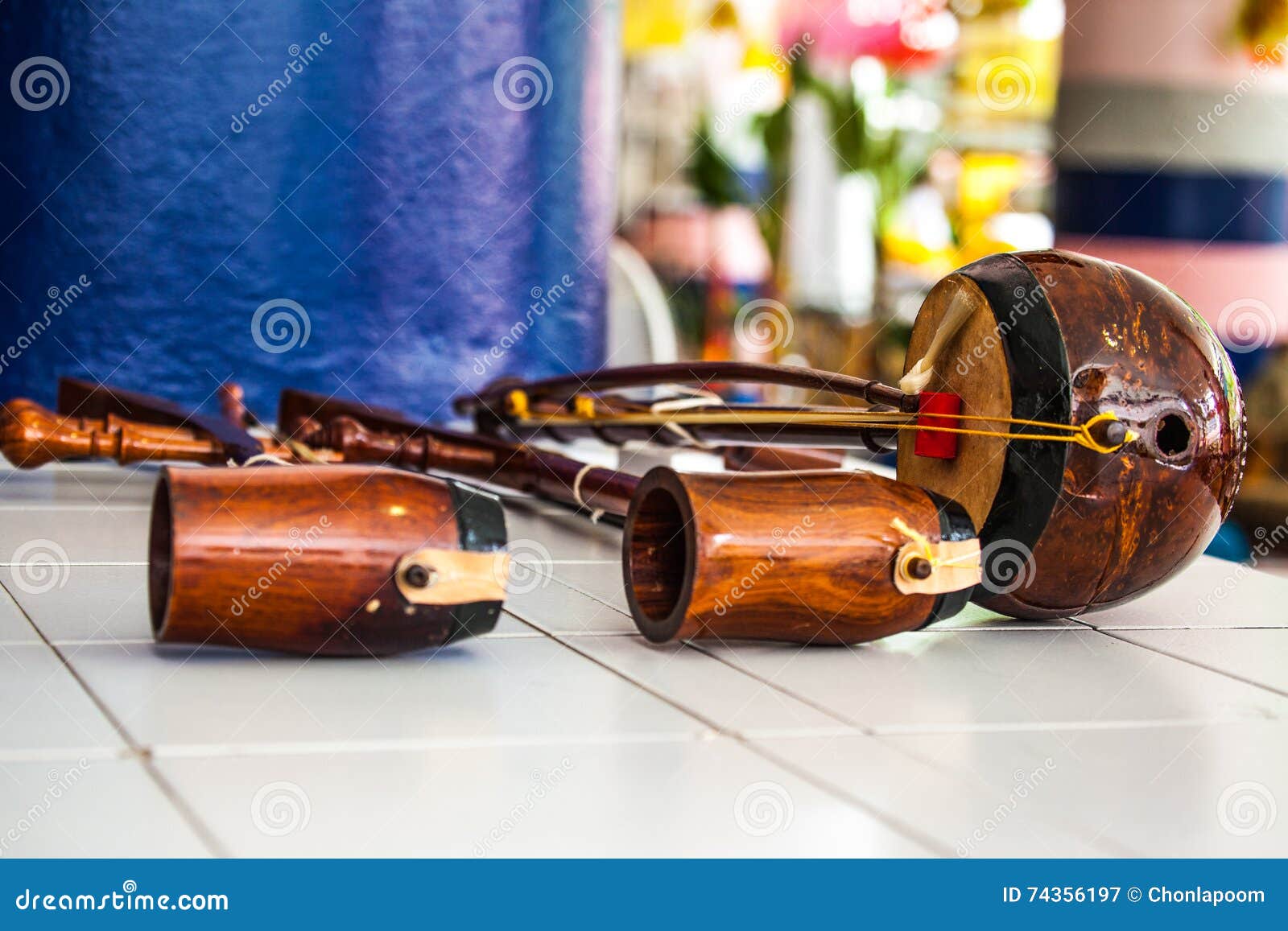 Thai instruments stock image. Image of musician, play - 74356197