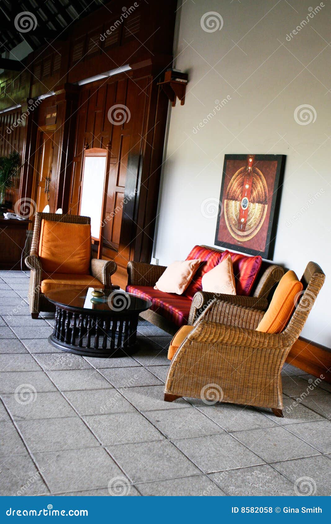Thai interior stock photo. Image of sofa, bungalow, stylish - 8582058