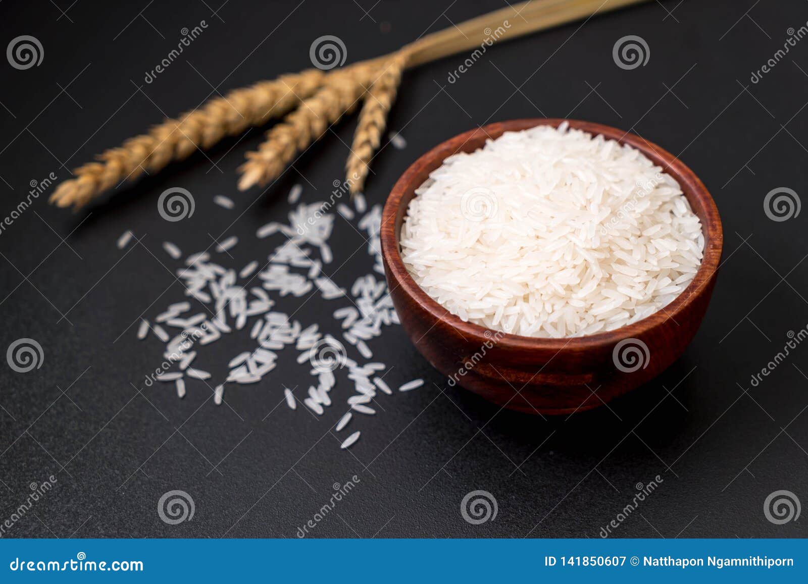 Thai jasmine rice stock image. Image of healthy, thai - 141850607