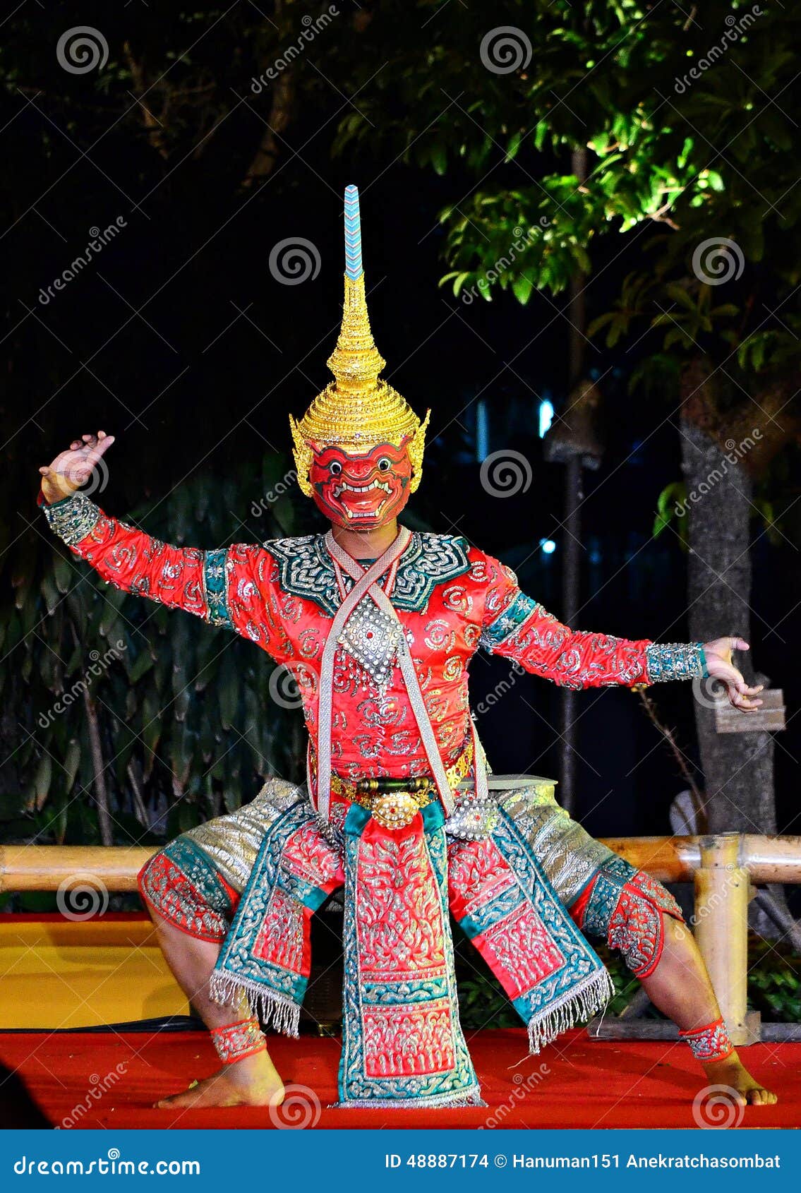 THAI KHON editorial stock image. Image of performingarts - 48887174