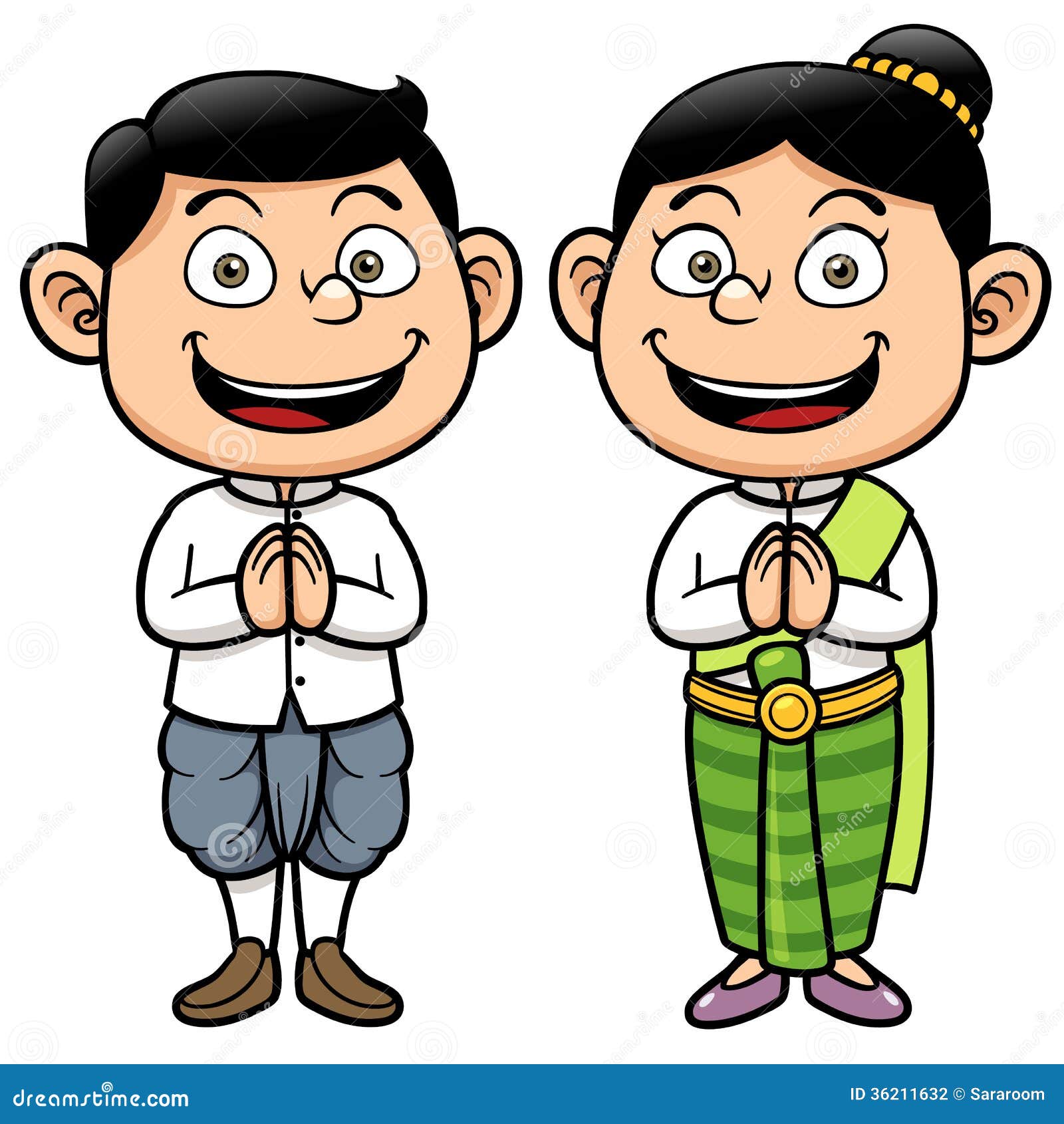 Thai Kids,Sawasdee Vector Illustration | CartoonDealer.com #26865380