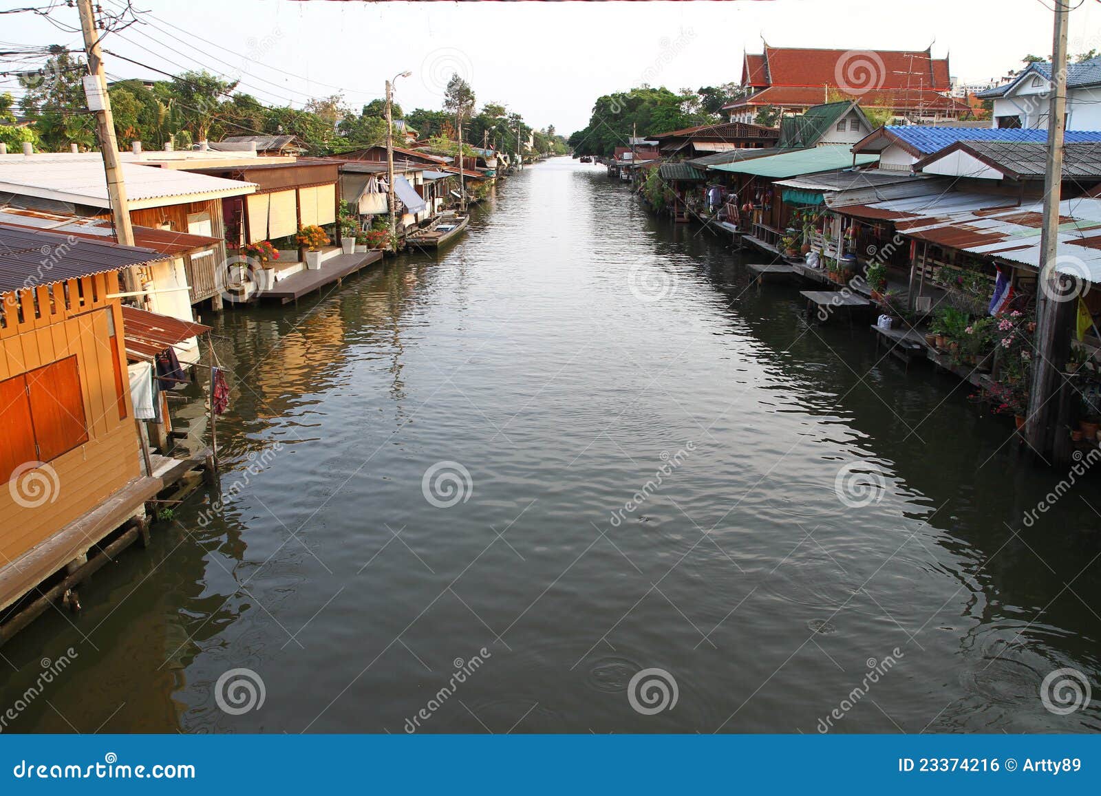Thai Life stock photo. Image of thai, buildings, canal - 23374216