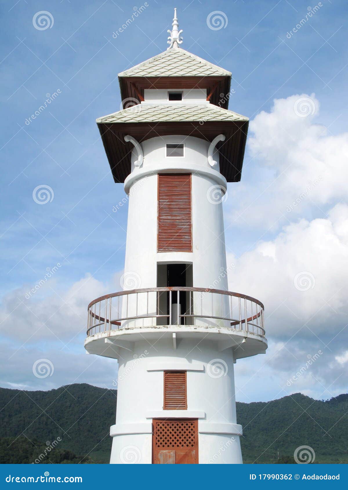 Thai lighthouse tower stock photo. Image of coast, structure - 17990362