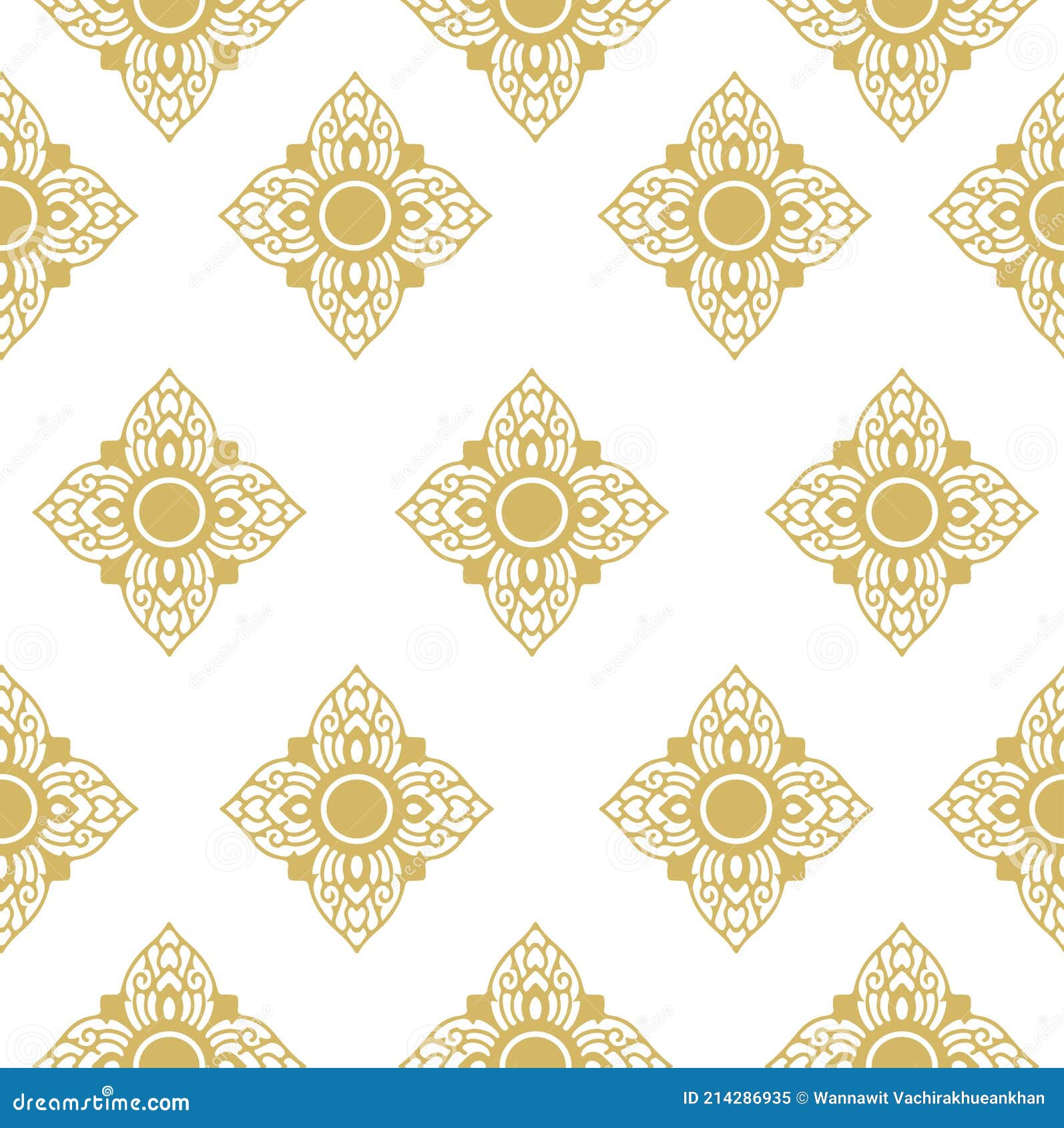 Thai Line Fabric Tradional Seamless Pattern Stock Vector - Illustration ...