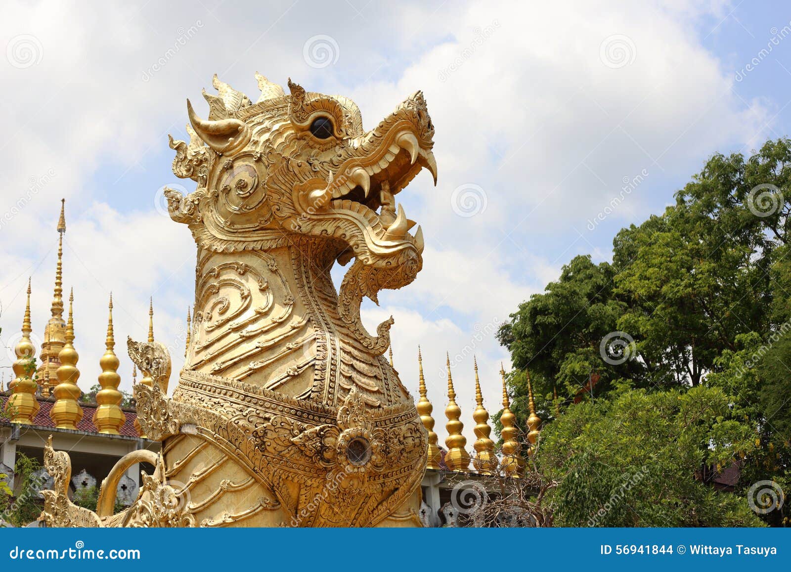Thai lion Statue stock photo. Image of thailand, culture - 56941844