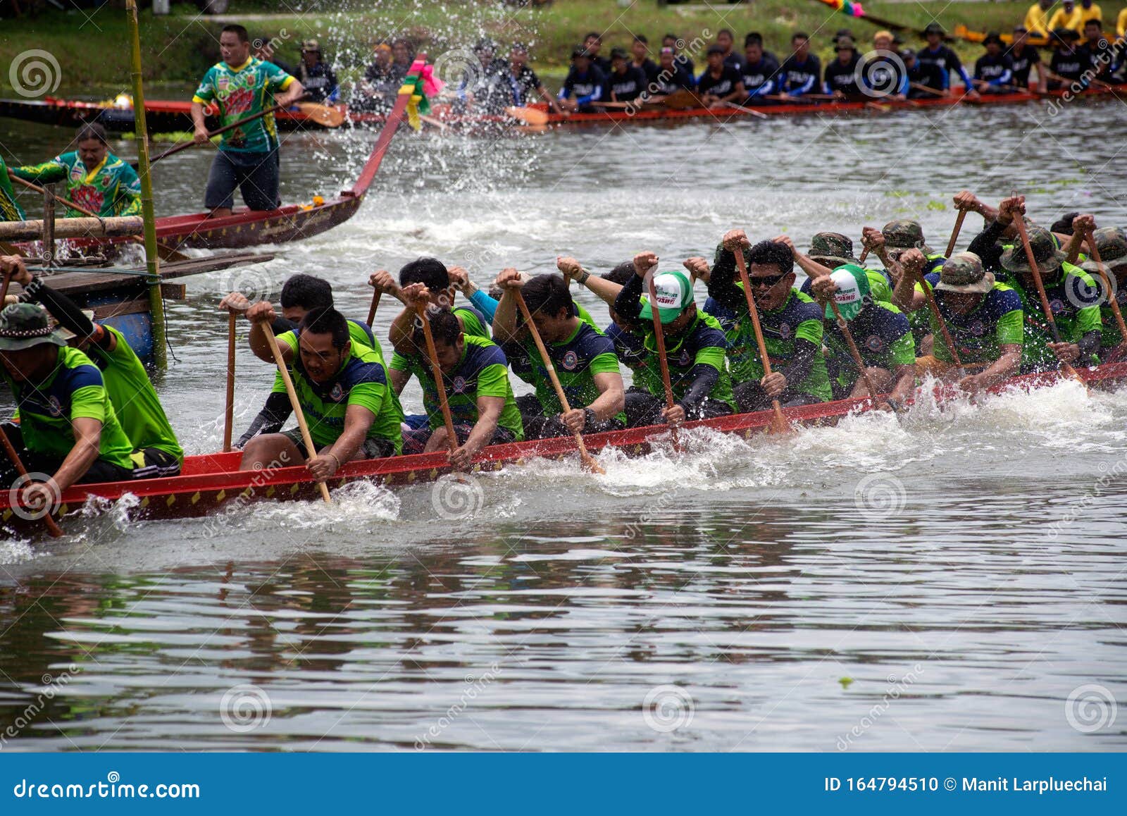 Thai Long Boat Racing Championship. Editorial Image - Image of long ...