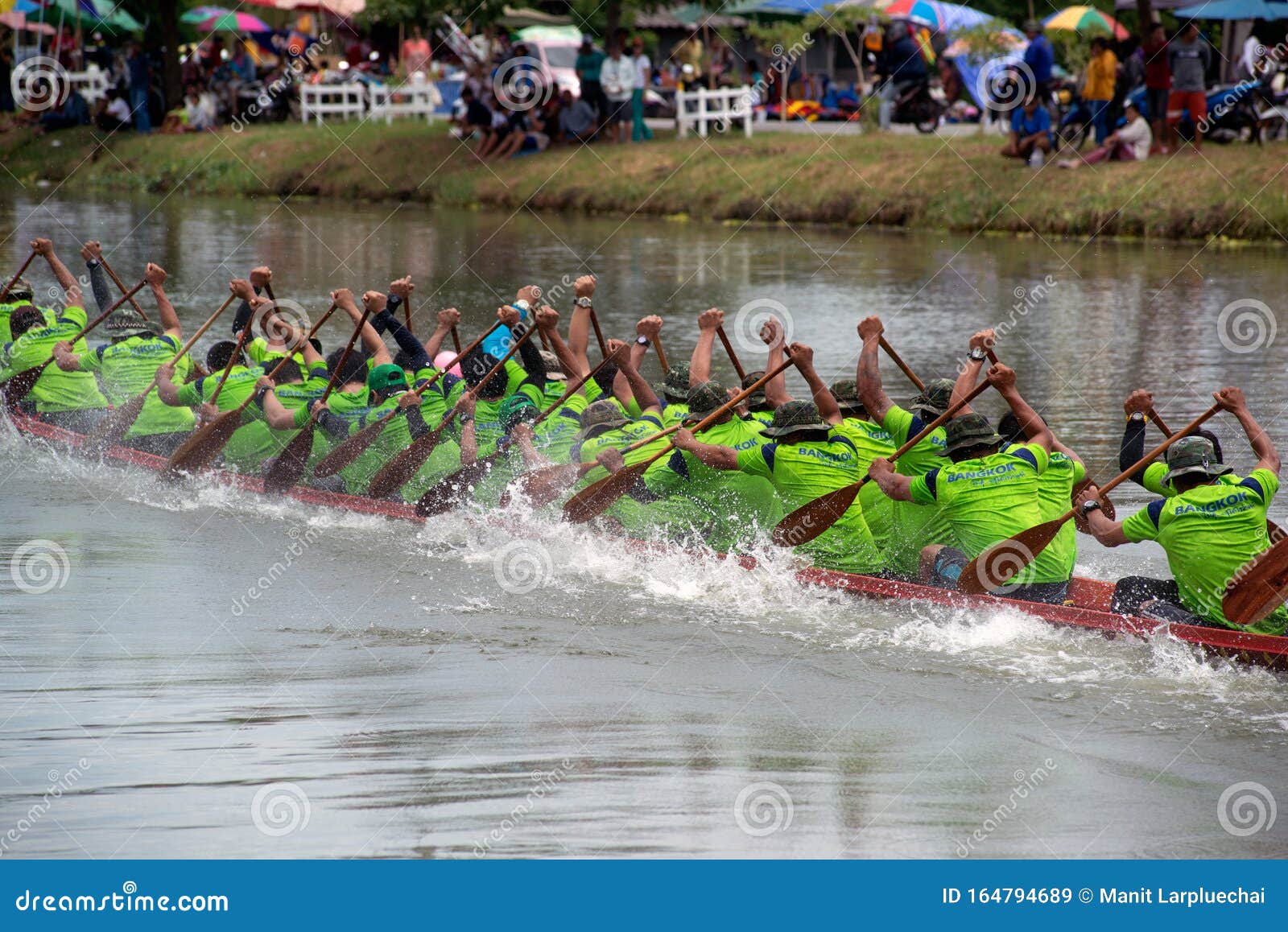 Thai Long Boat Racing Championship. Editorial Stock Image - Image of ...