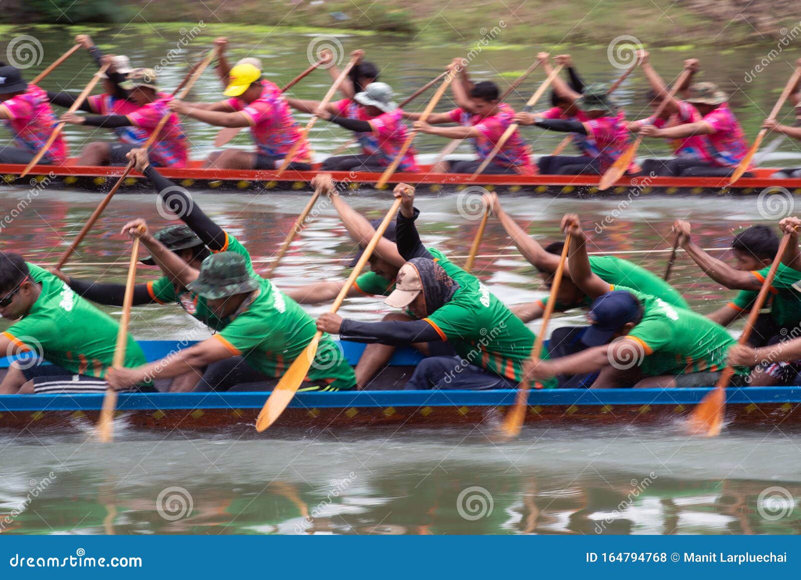 Thai Long Boat Racing Championship. Editorial Stock Photo - Image of ...