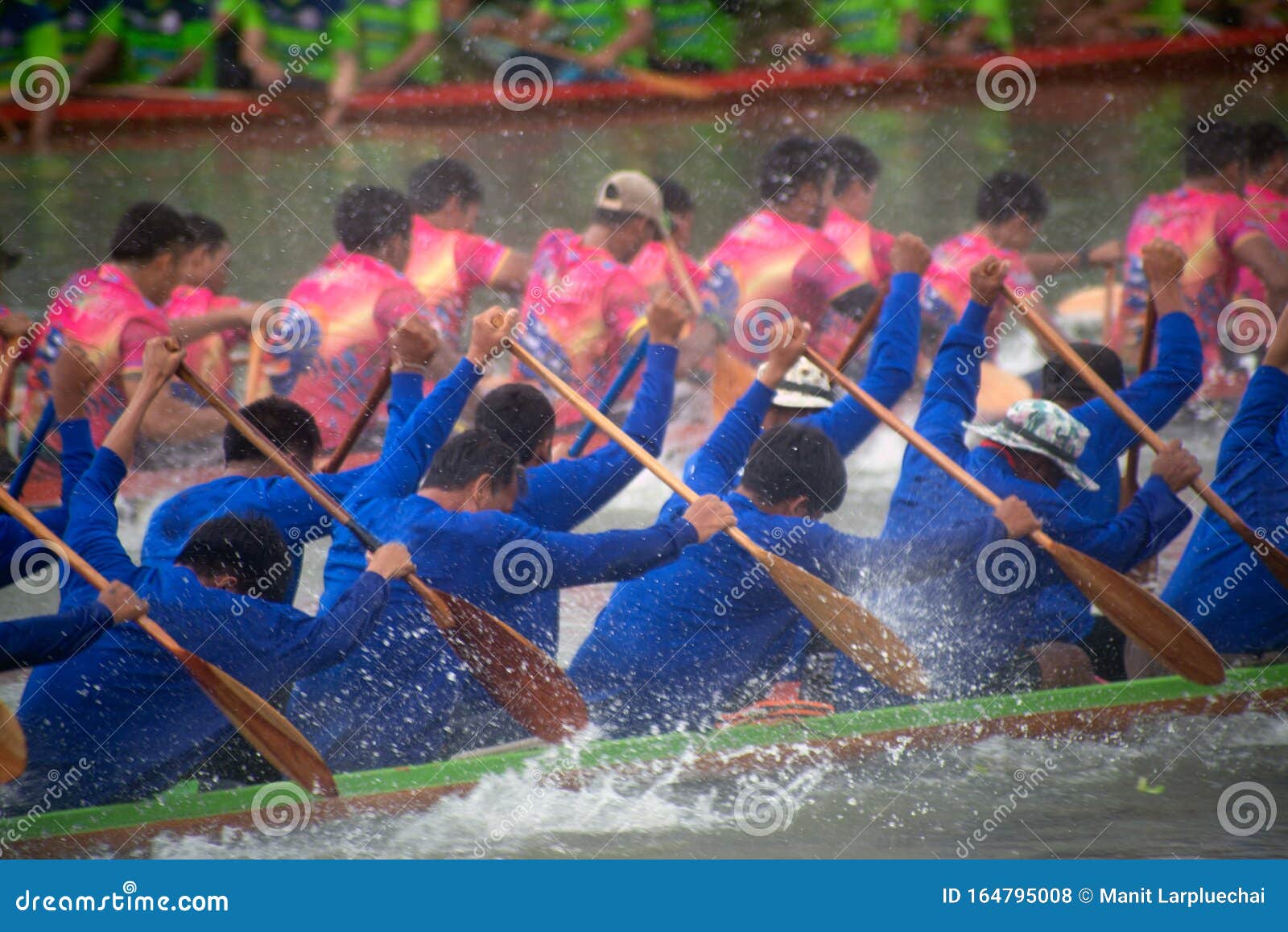 Thai Long Boat Racing Championship. Editorial Stock Photo - Image of ...