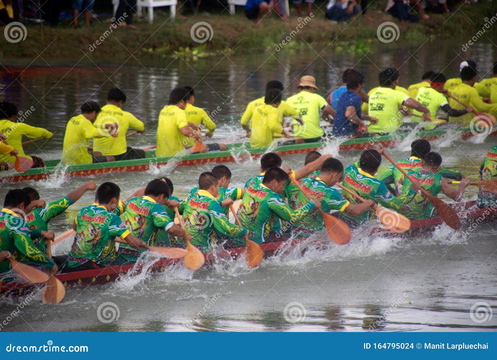 Thai Long Boat Racing Championship. Editorial Stock Image - Image of ...