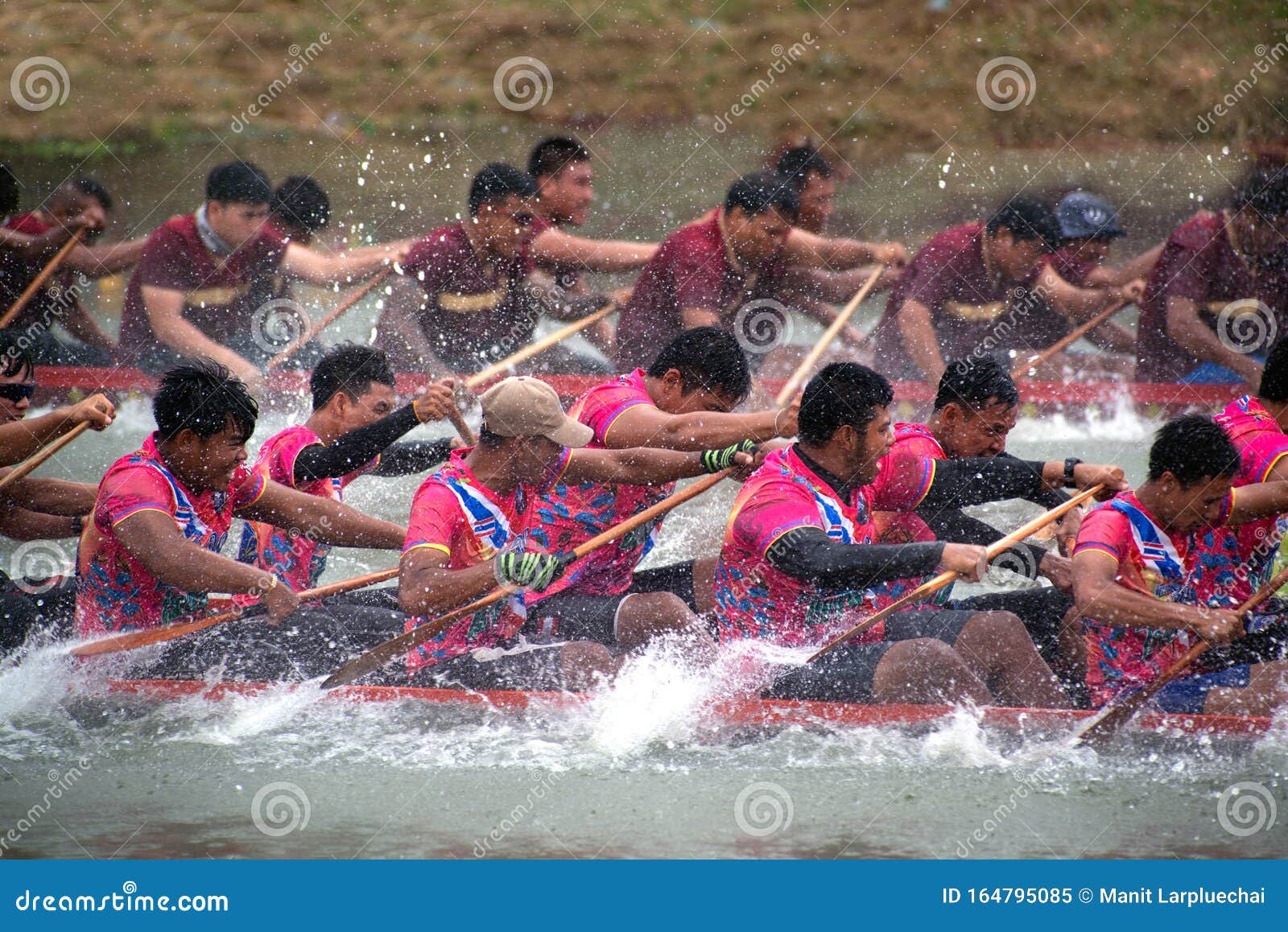 Thai Long Boat Racing Championship. Editorial Image - Image of ...