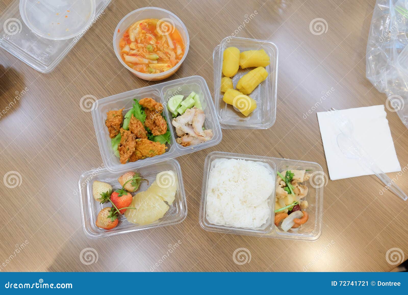 Thai lunch box set stock image. Image of asian, healthy - 72741721