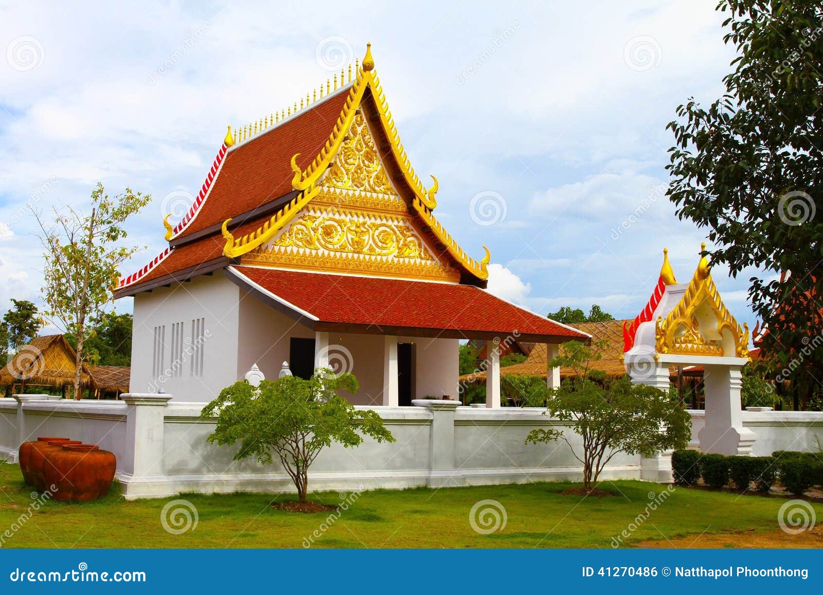 Thai luxury golden temple stock photo. Image of buddhism - 41270486