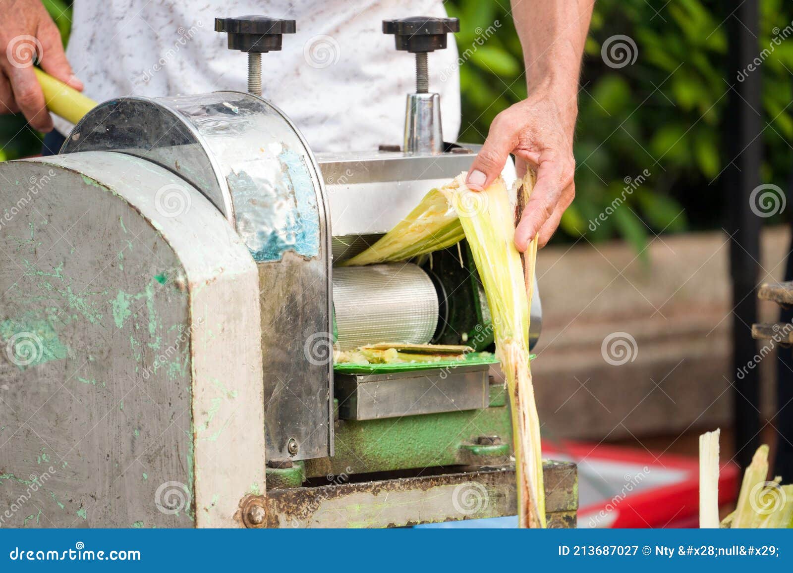 Sugarcane Rolling Machine stock image. Image of industrial - 213687027