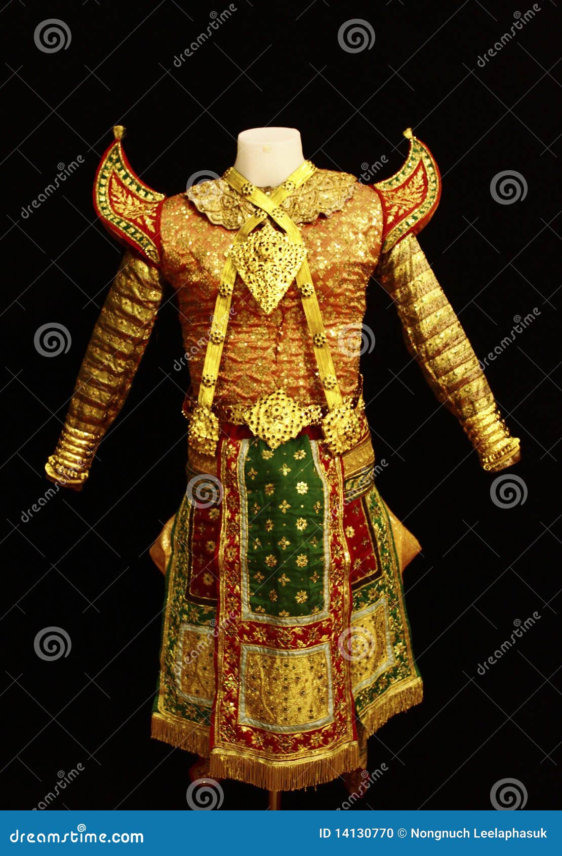 Thai Male Classical S Dancer Costume Stock Photo - Image of artistic ...