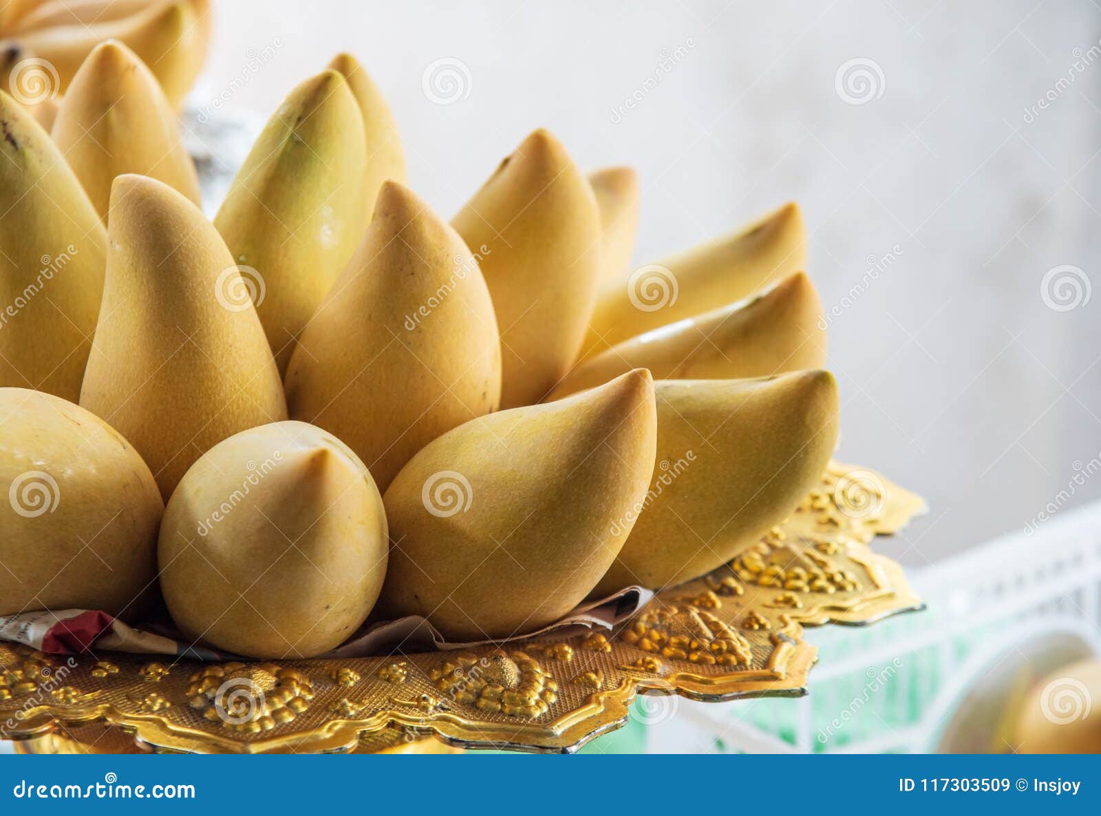 Thai Mango on a Fruit Platter Stock Image - Image of shelf, popular ...