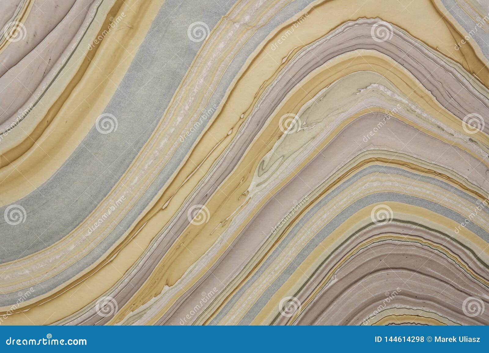 Thai Marbled Mulberry Paper Stock Photo - Image of orange, wave: 144614298