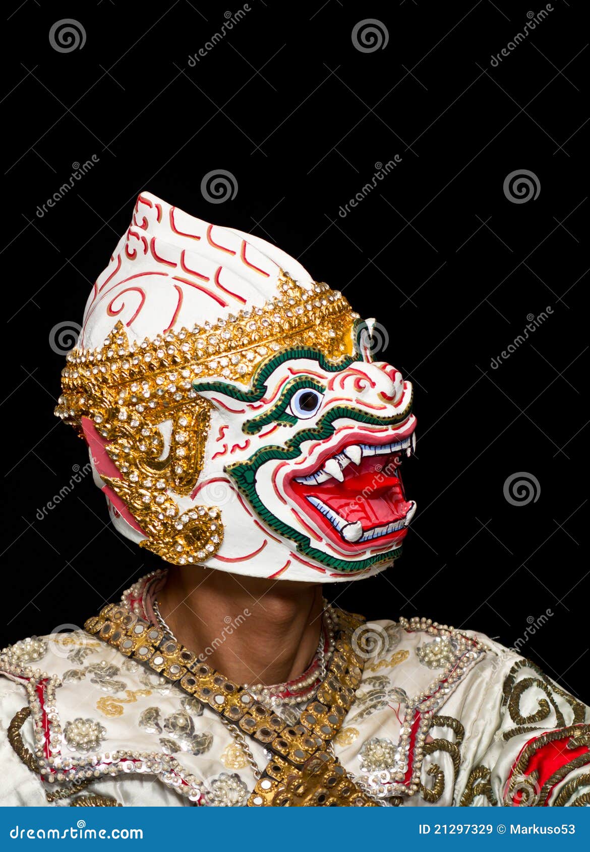 Thai Mask Dance Royalty Free Stock Images - Image: 21297329