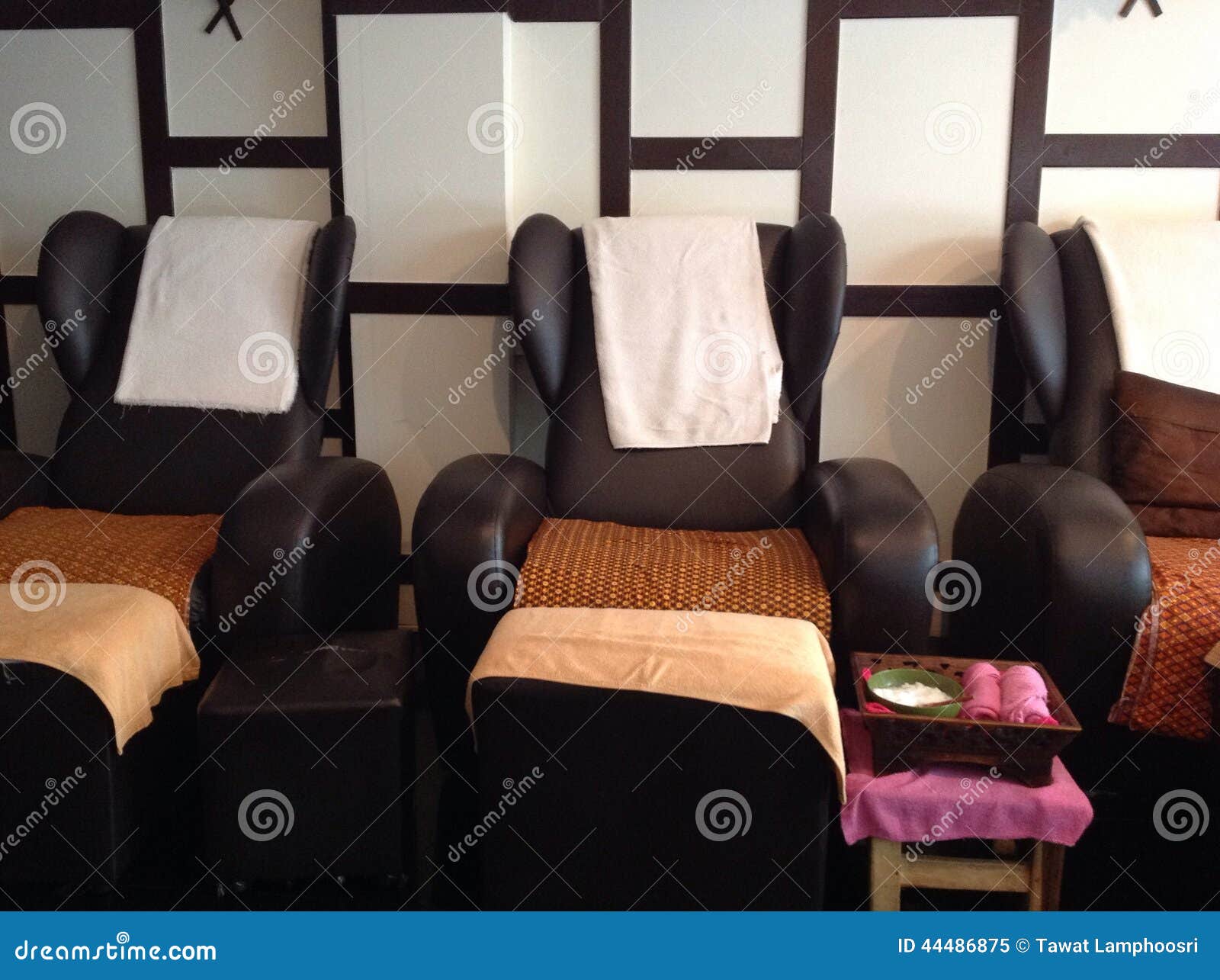 Thai massage chairs stock image. Image of health, comfort - 44486875