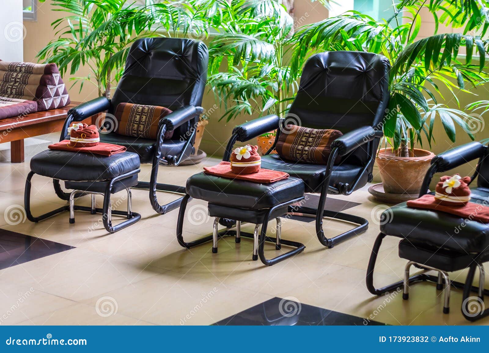 Thai Massage and Spa Chair for Relaxation Stock Photo - Image of ...