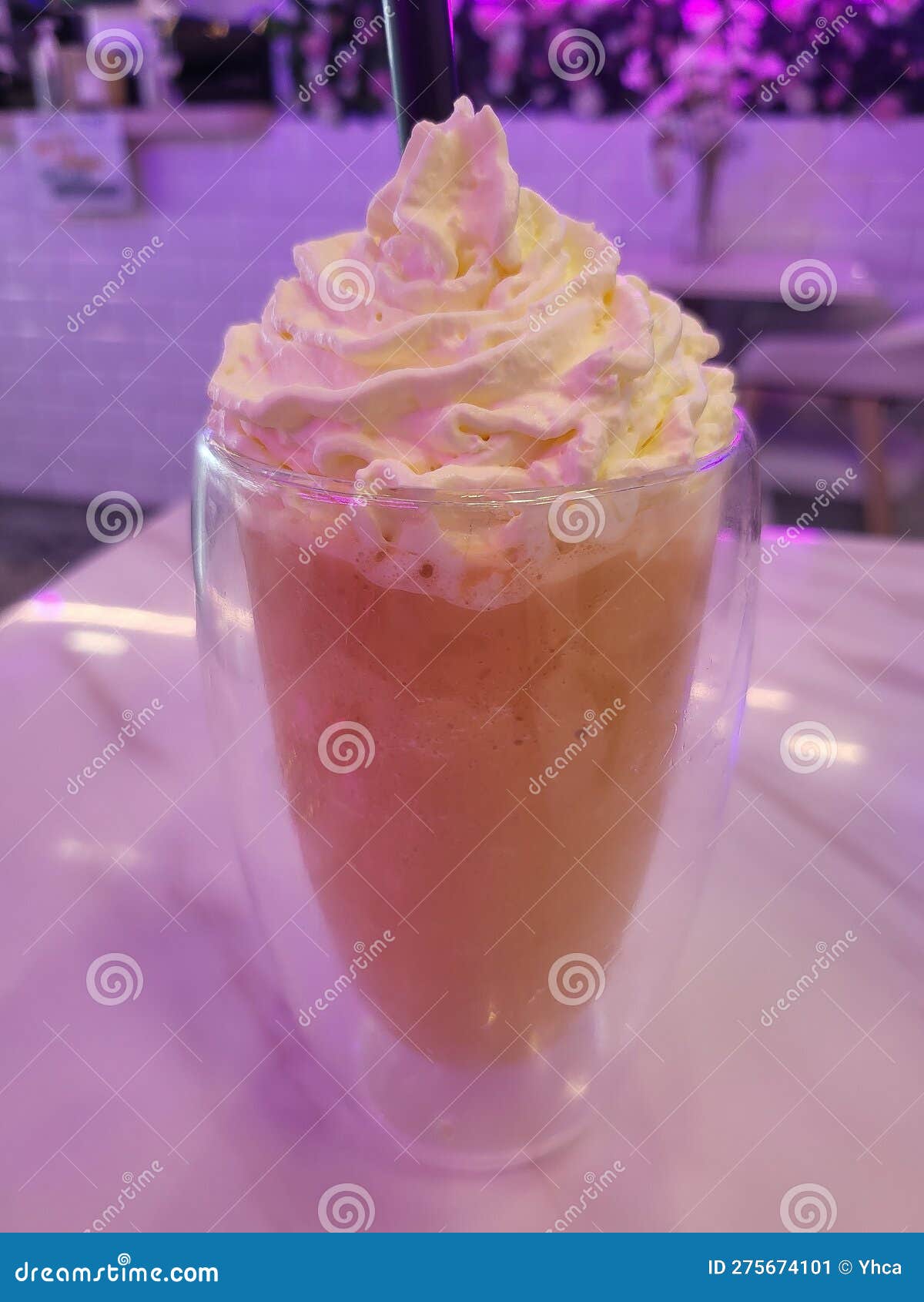 Thai Milk Tea Ice Blended Shake Stock Image - Image of shake, blended ...