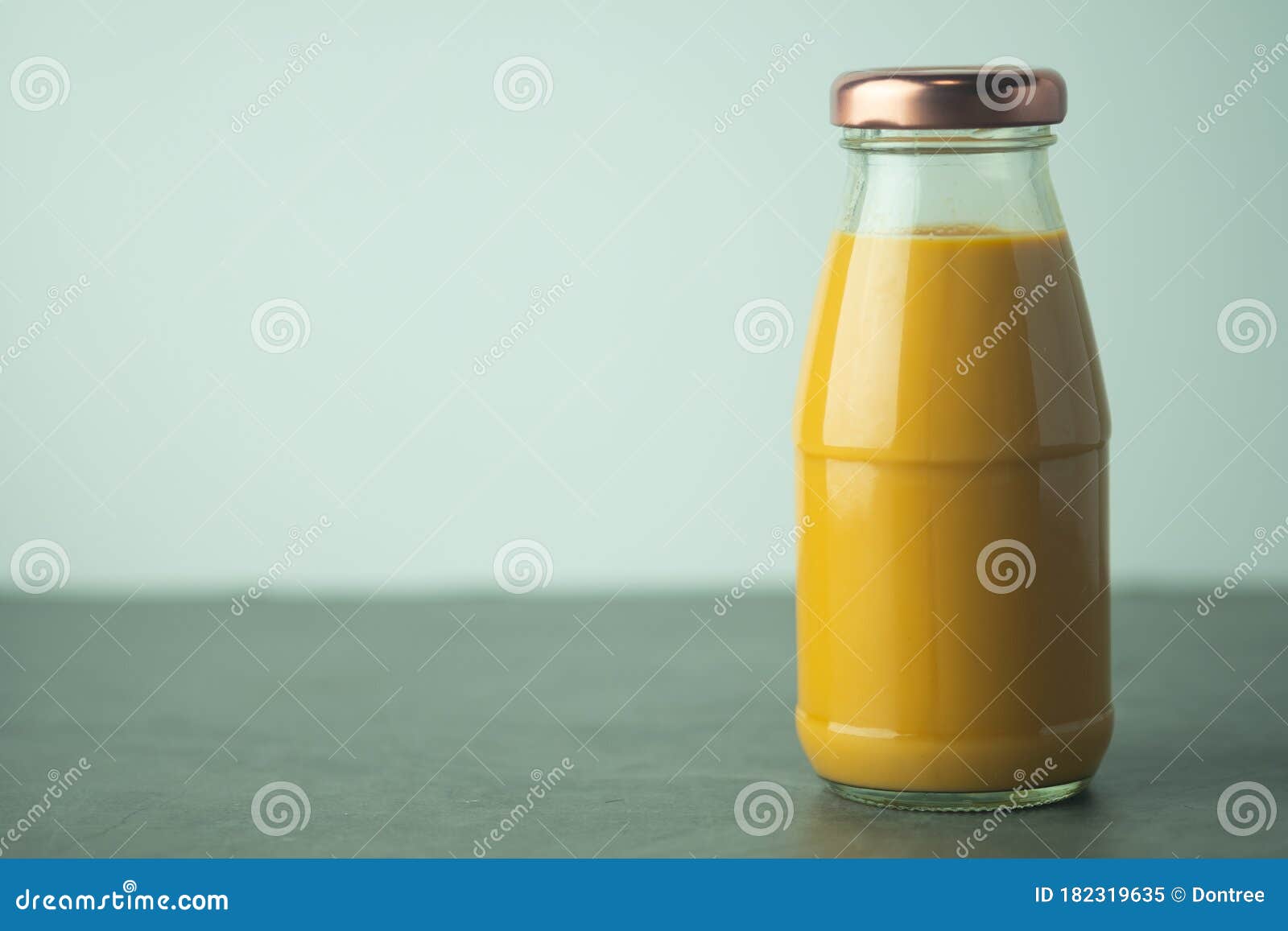Thai milk tea in bottle stock image. Image of bottle - 182319635