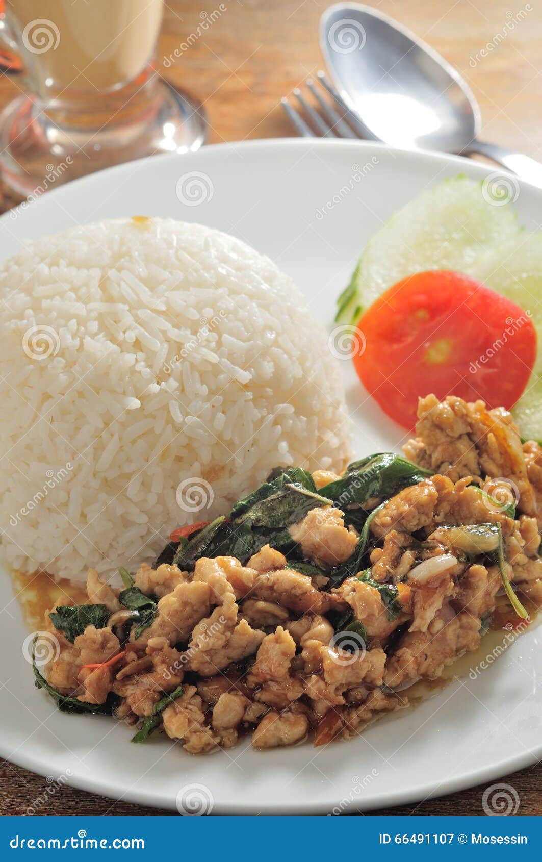 Thai minced pork rice stock image. Image of cuisine, tomato - 66491107