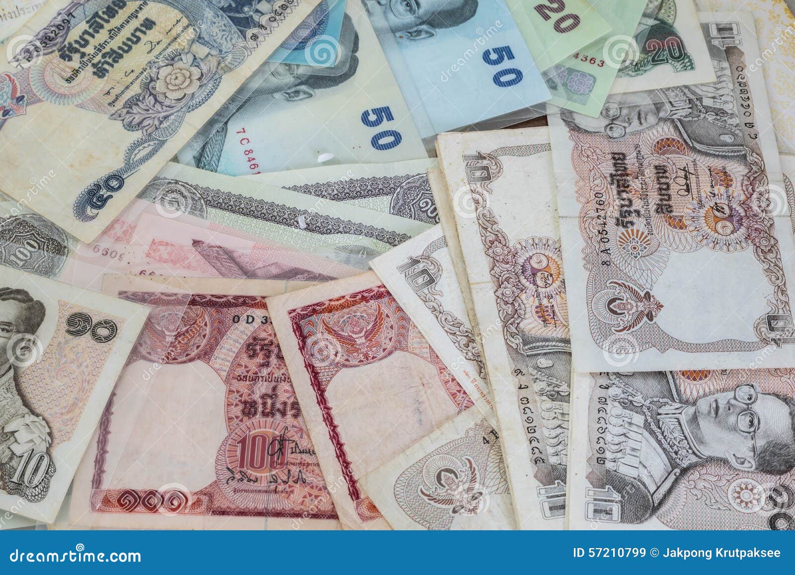 Thai money - Baht stock image. Image of bill, backgroud - 57210799