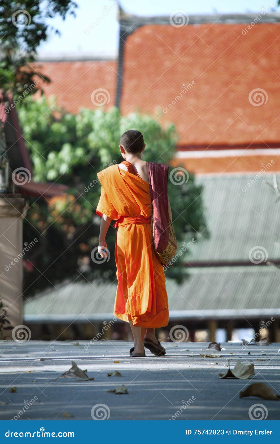 Thai monk editorial stock photo. Image of buddha, siam - 75742823