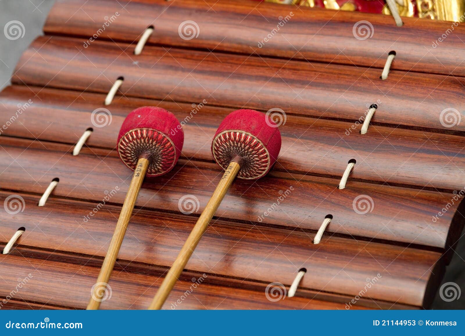 Thai musical instrument. stock image. Image of xylophone - 21144953