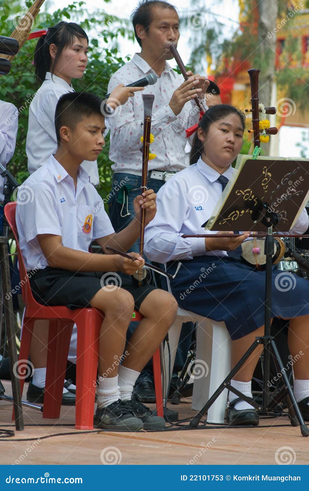 Thai Musicians are Performing Editorial Stock Photo - Image of ...