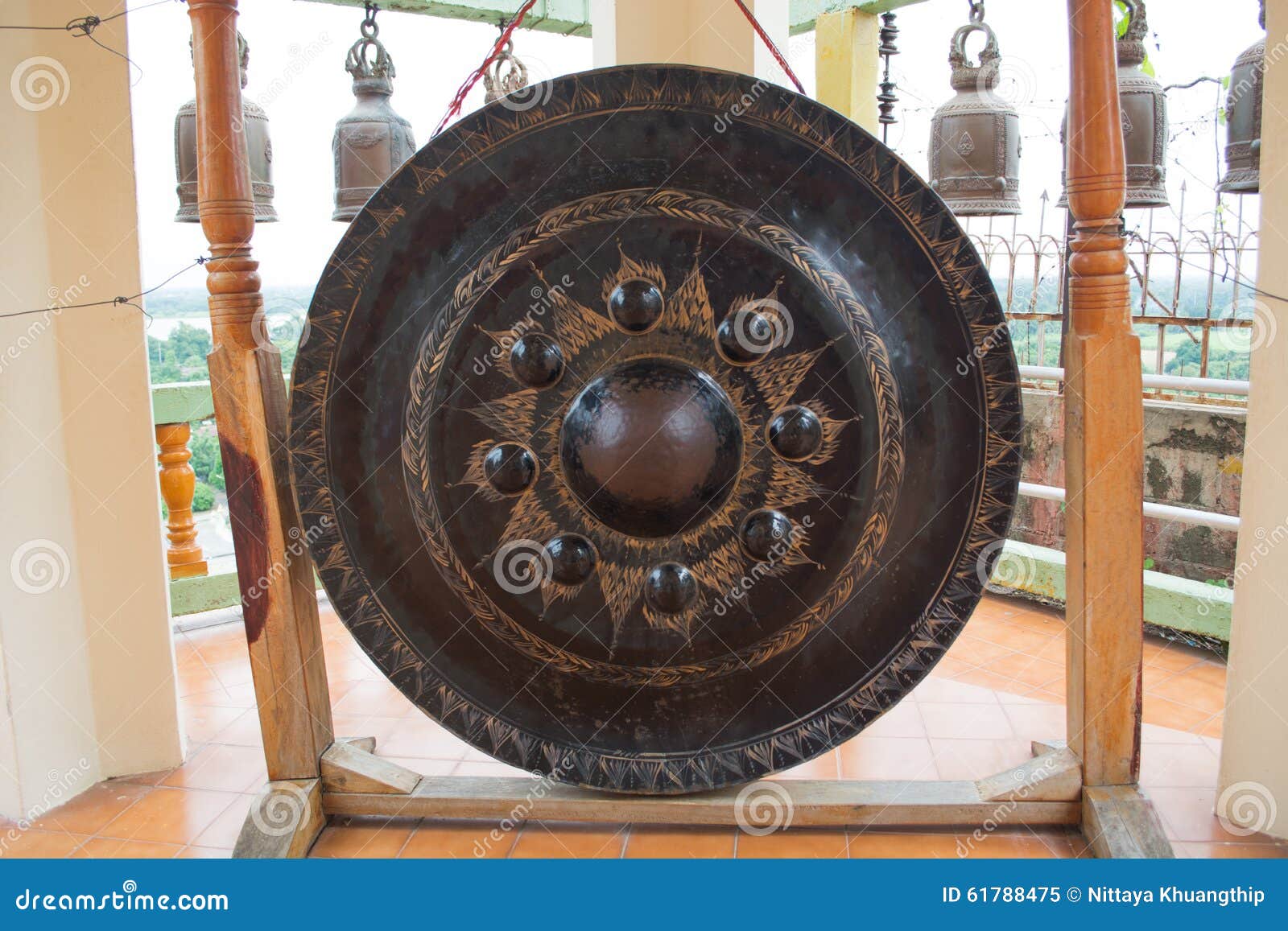 Thai native Gong stock image. Image of group, buddhist - 61788475