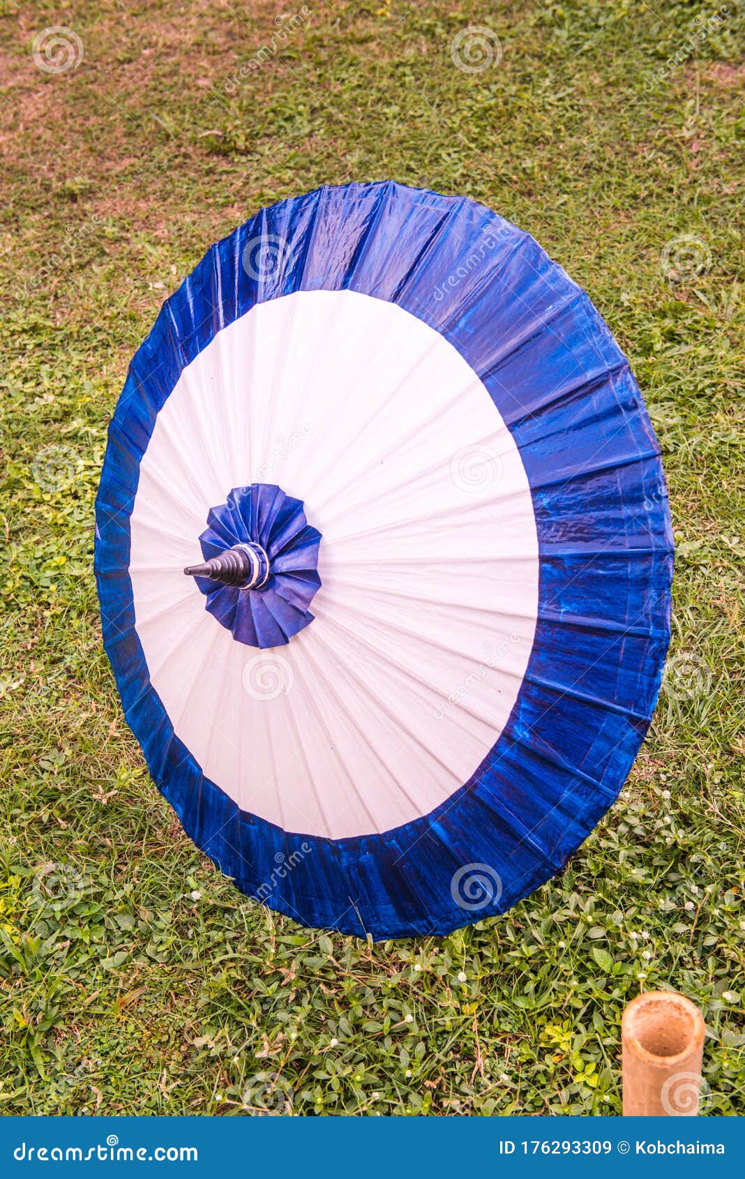 Thai Native Umbrella on Ground Stock Image - Image of vivid, color ...